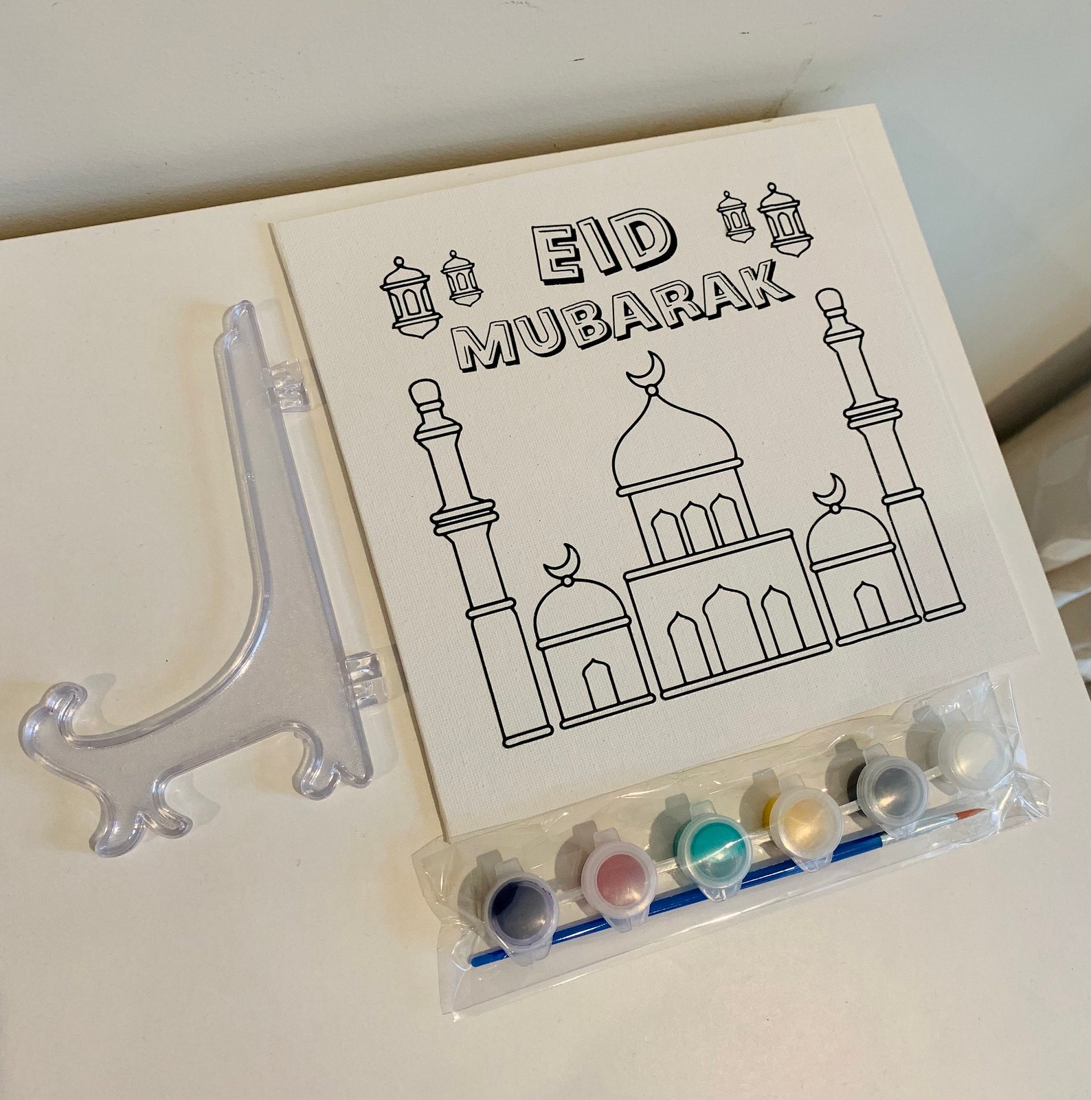 Ramadan Eid Canvas Panel Coloring Activity for Kids,eid Kids Activities ...