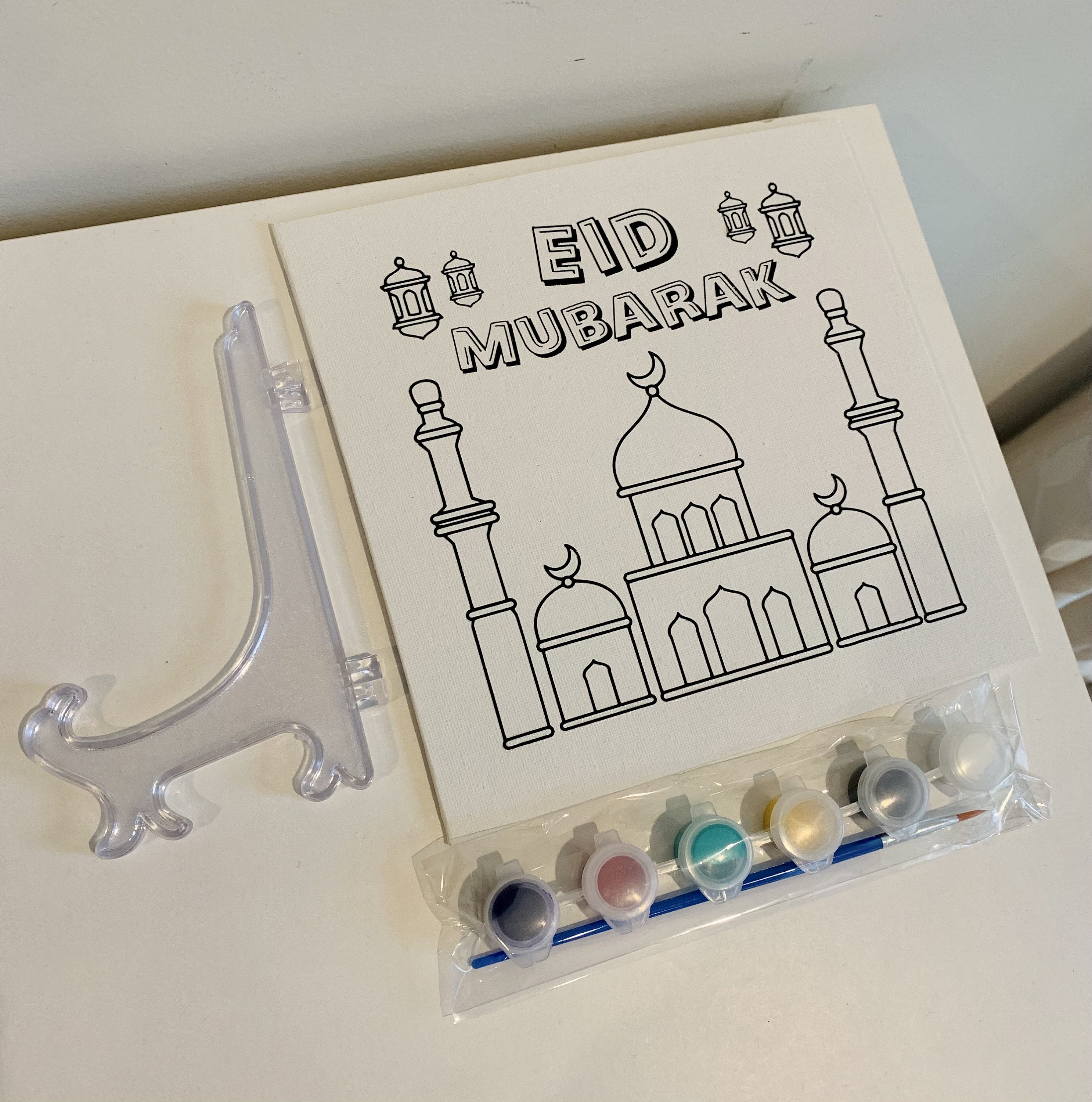 Ramadan Eid Canvas Panel Coloring Activity for Kids,eid Kids Activities ...