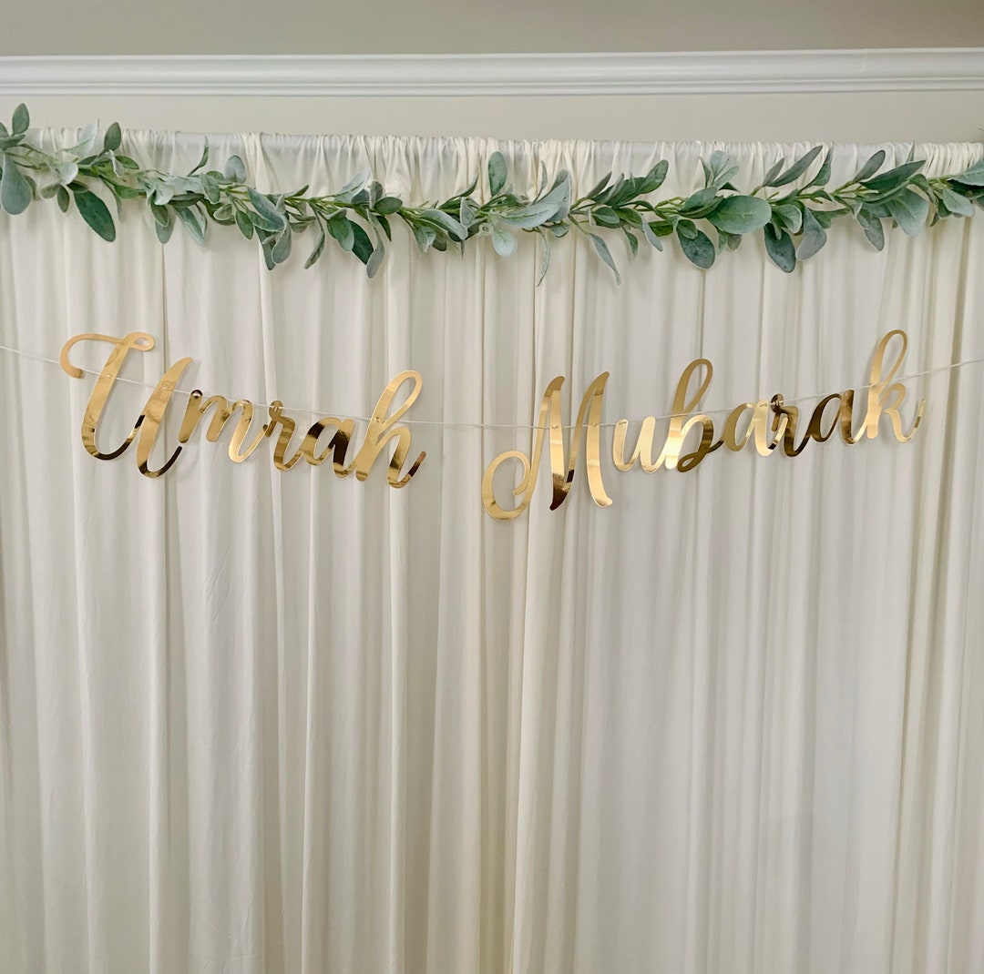 Umrah Mubarak Banner, Ramadan/eid Party Decorations, Islamic Decor ...