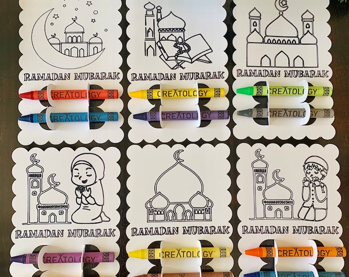Ramadan Coloring Cards for Kids,ramadan & Eid Kids Activity, Kids Eid ...
