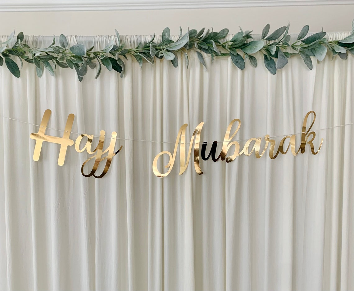 Hajj Mubarak Banner, Ramadan/eid Party Decorations, Islamic Decor ...