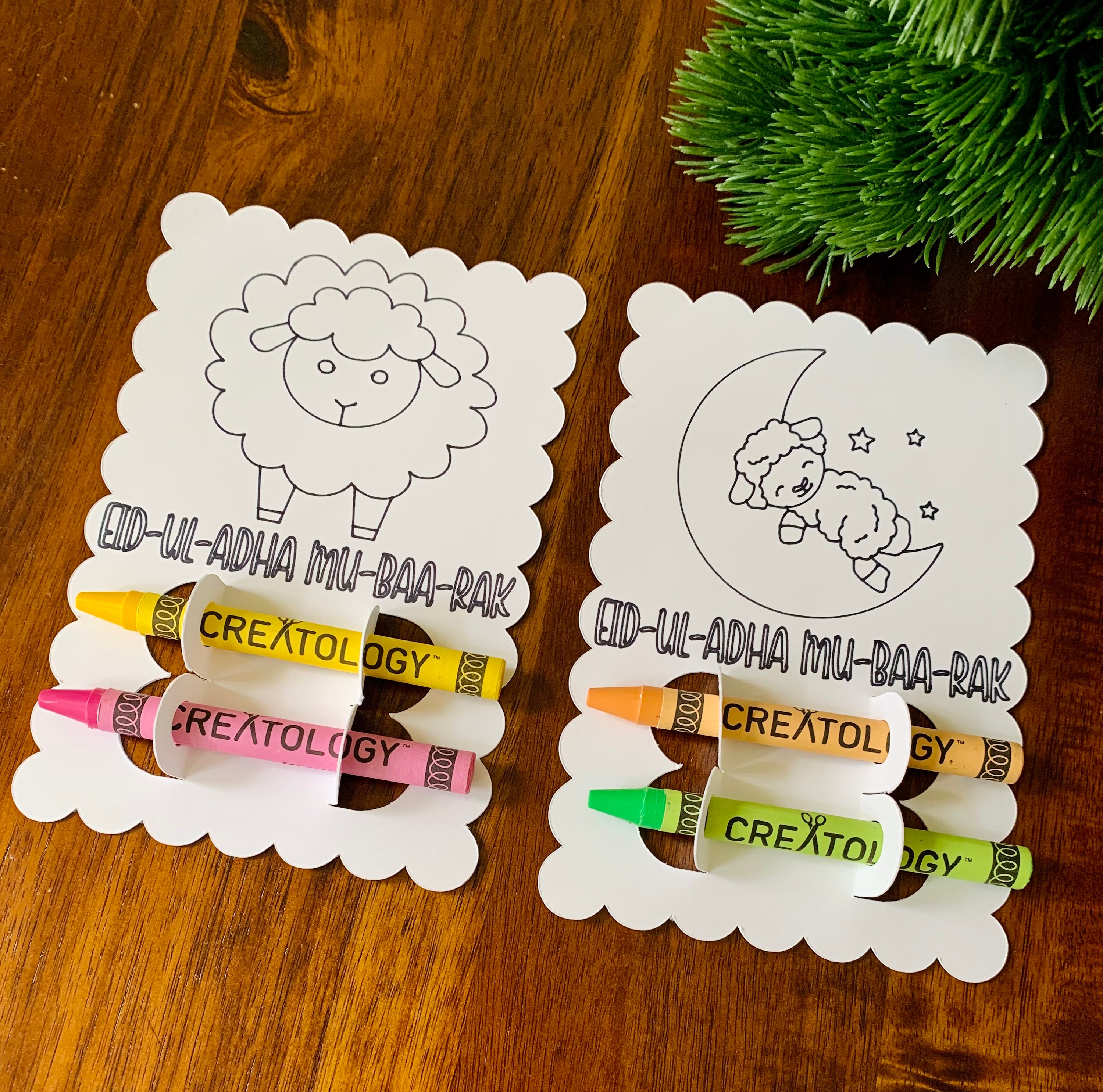 Eid Ul Adha Coloring Cards for Kids, Kids Eid Party Favors,eid Muslim ...