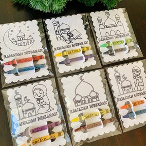 Ramadan Coloring Cards for Kids,ramadan & Eid Kids Activity, Kids Eid ...