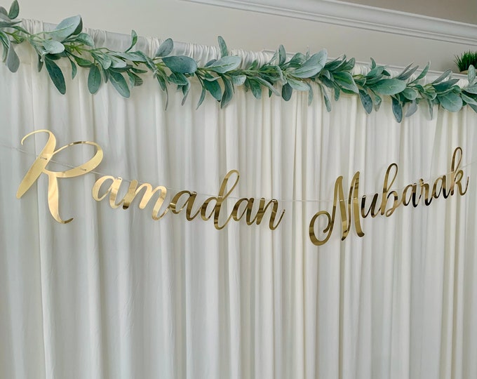 Ramadan Mubarak Banner, Ramadan/eid Party Decorations, Islamic Eid ...