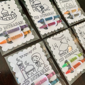 Eid Coloring Cards for Kids,ramadan & Eid Kids Activity, Kids Eid Party ...