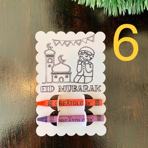 Eid Coloring Cards for Kids,ramadan & Eid Kids Activity, Kids Eid Party ...