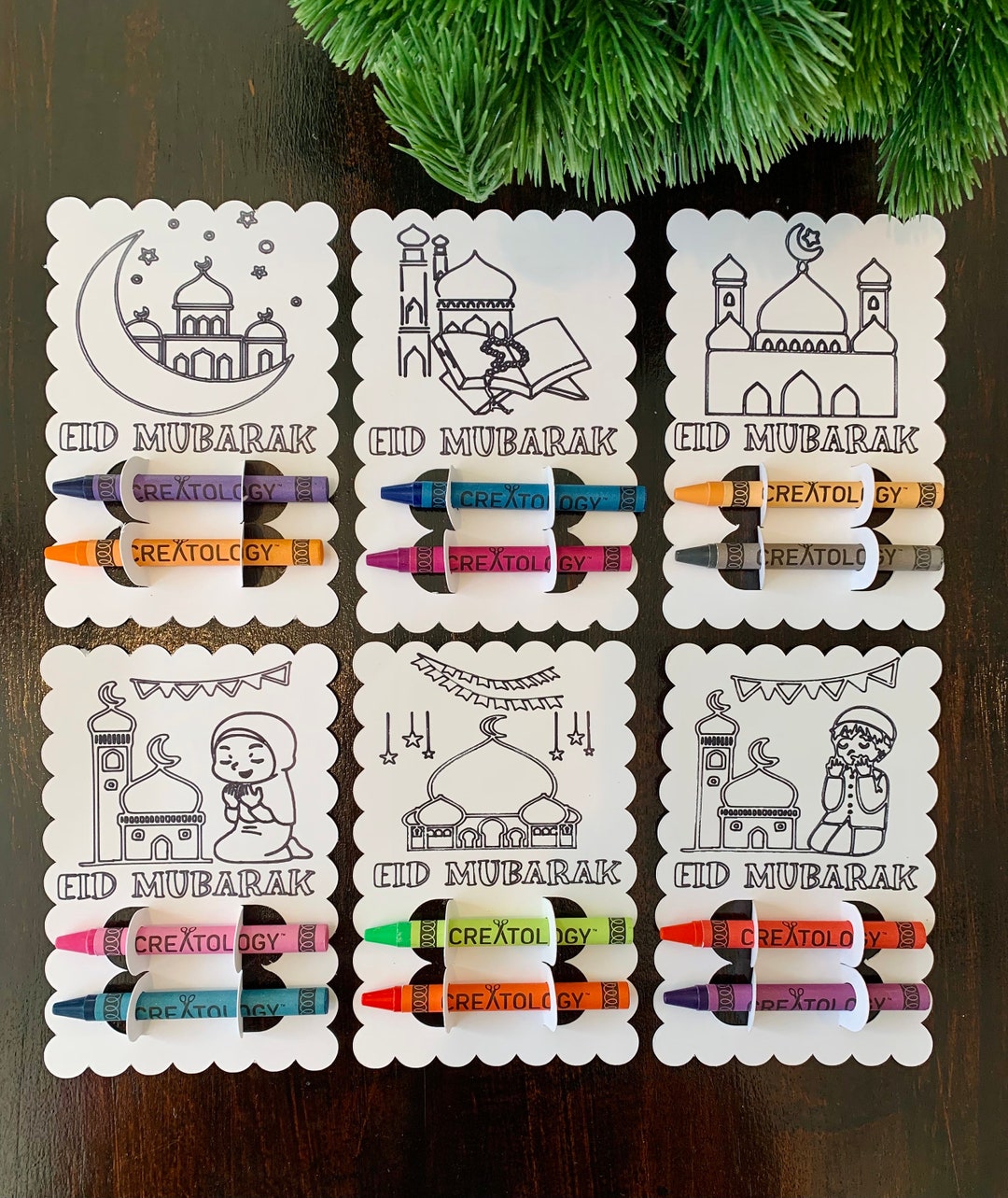 Eid Coloring Cards for Kids,ramadan & Eid Kids Activity, Kids Eid Party ...