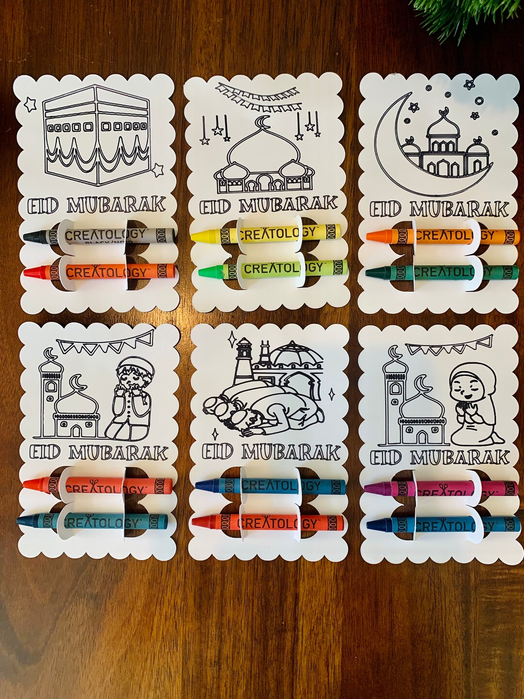 Eid Coloring Cards for Kidsramadan & Eid Kids Activity Kids - Etsy