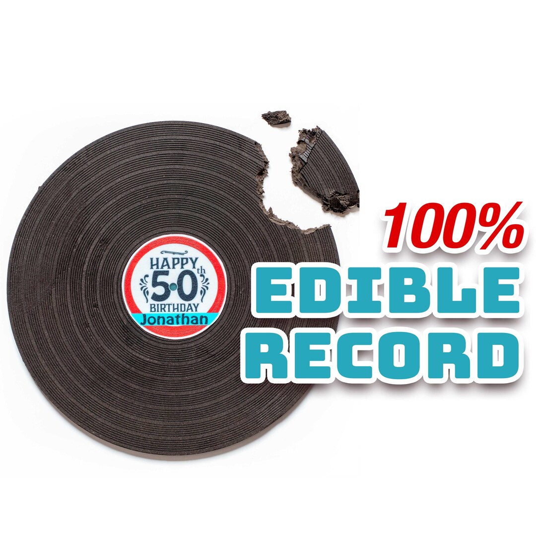 Edible Fondant Custom Record Topper - Etsy