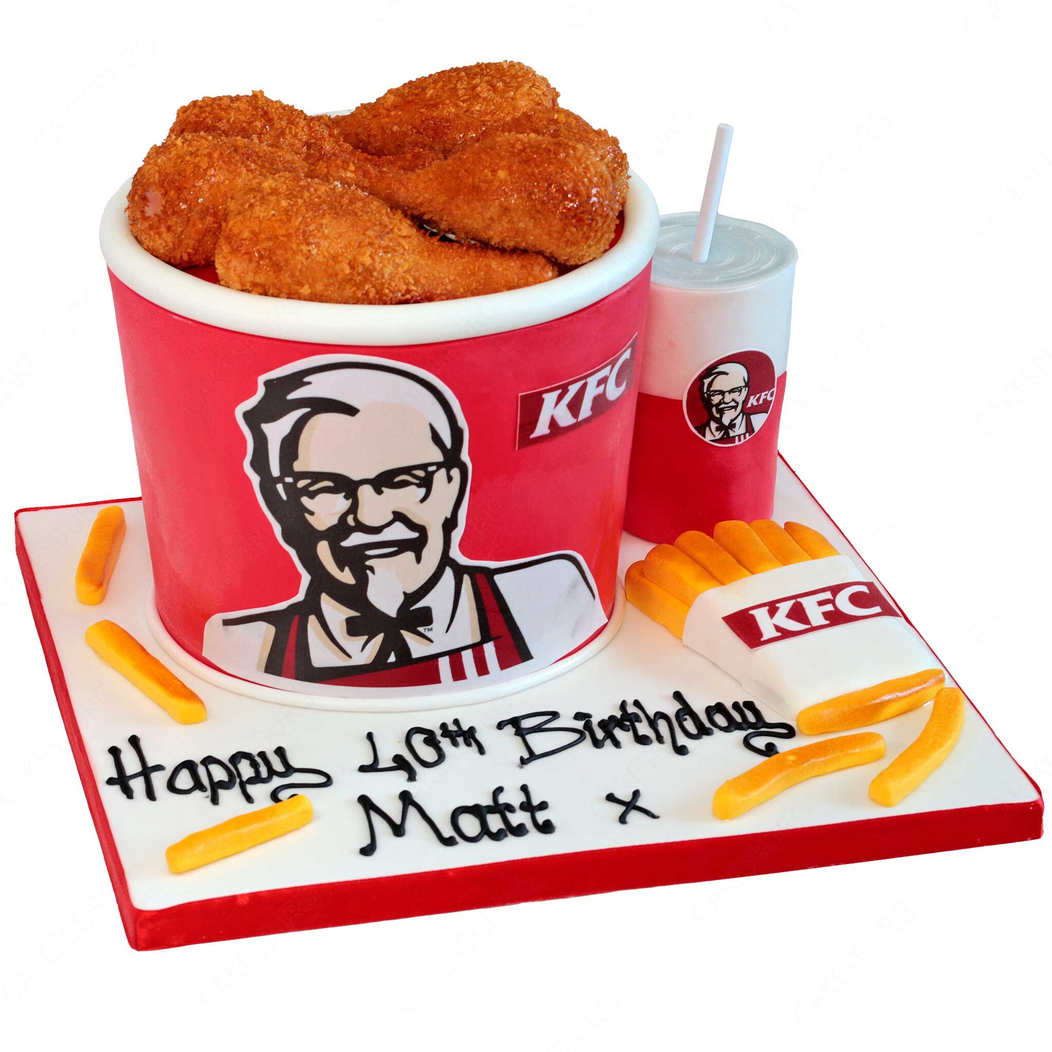 Edible Fondant KFC Menu Cake Decoration - Etsy
