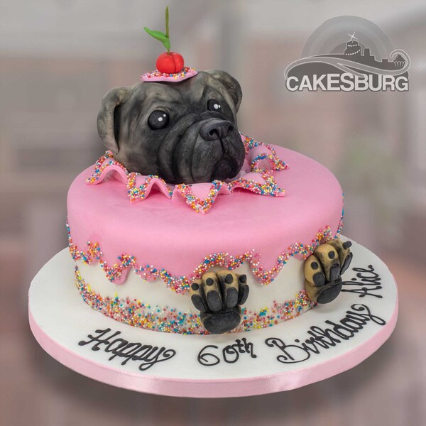 Pug Cake Topper - Etsy