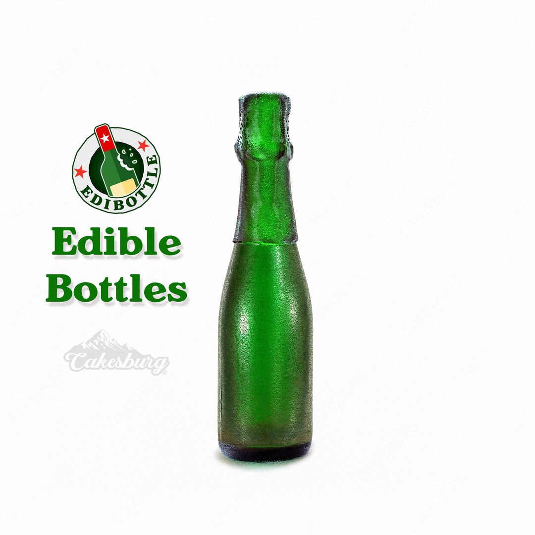 Edible Mini Plain Champagne Bottle Cake Topper - Etsy
