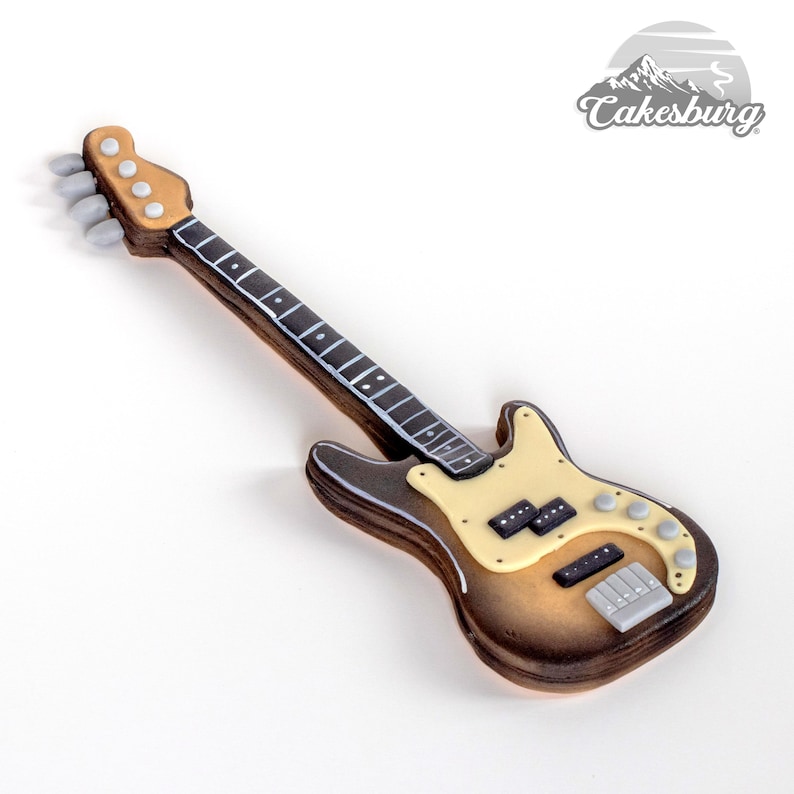 Edible Fondant Bass Guitar Cake Topper and Personalised Amp Face - Etsy
