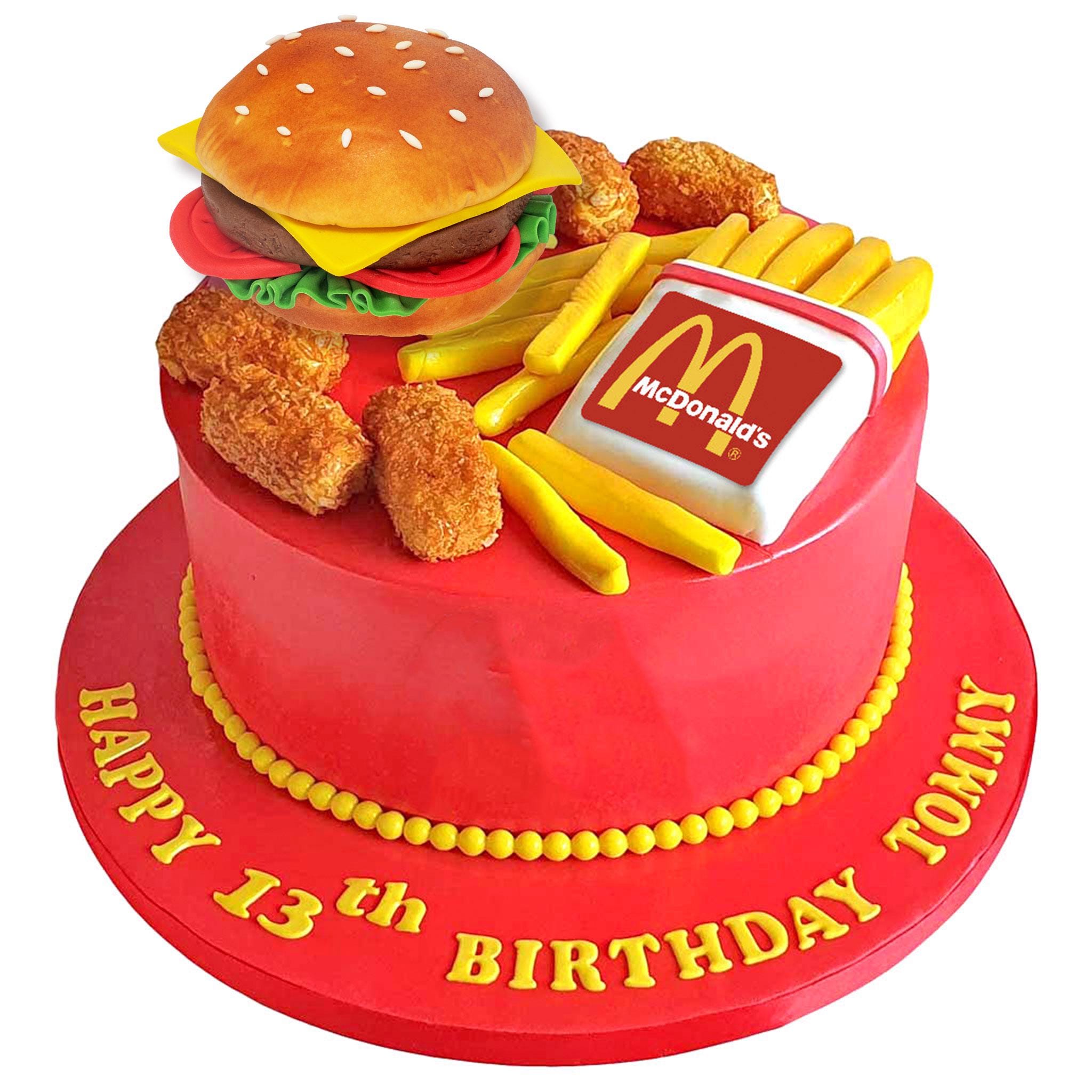 Edible Personalised Fondant 3D Burger Menu Cake Toppers - Etsy