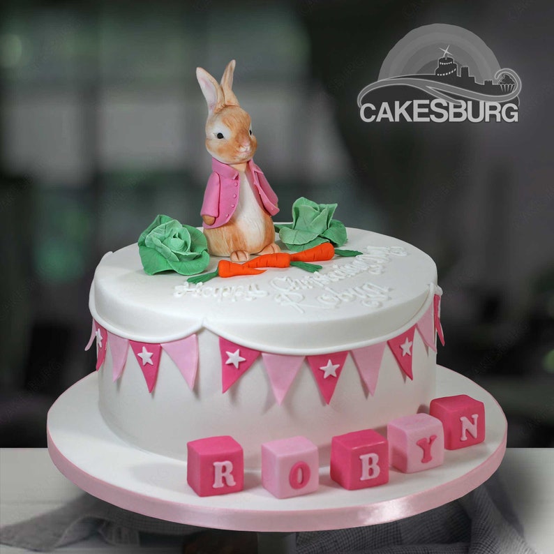 Edible Fondant Peter Rabbit Cake Topper - Etsy