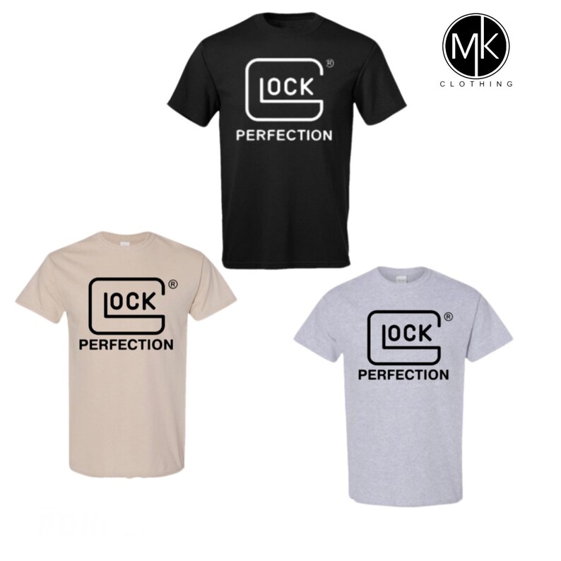 Glock Men's Black Graphic T-shirts Tee Gun - Etsy