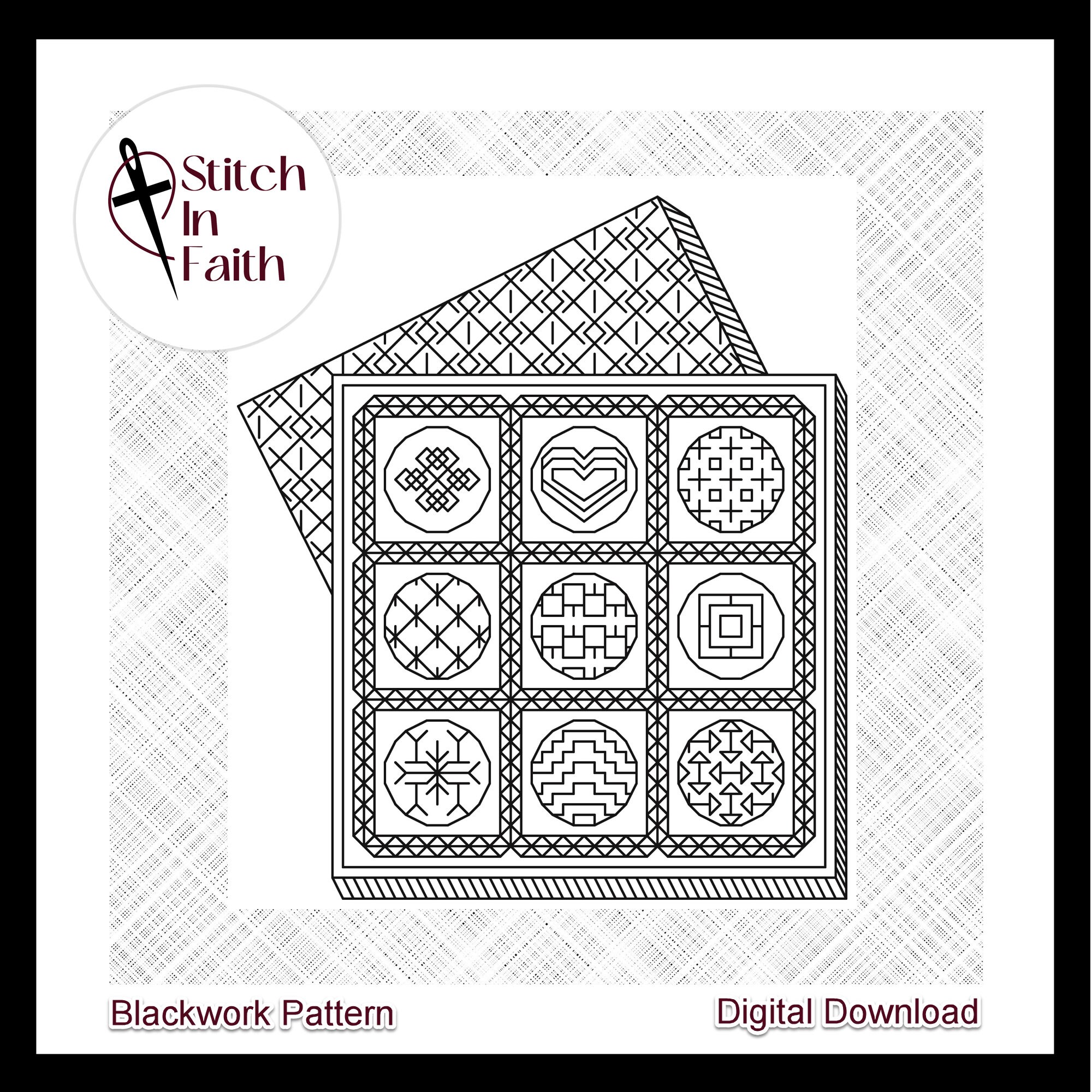 Box of Chocolates Blackwork Pattern, Cross Stitch Pattern, Embroidery ...