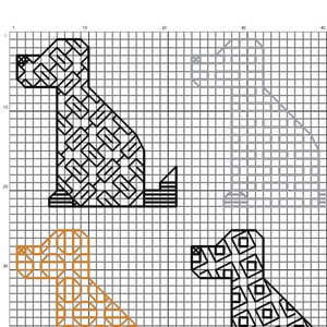 Dog Collection > Blackwork Pattern, Cross Stitch Pattern, Embroidery ...