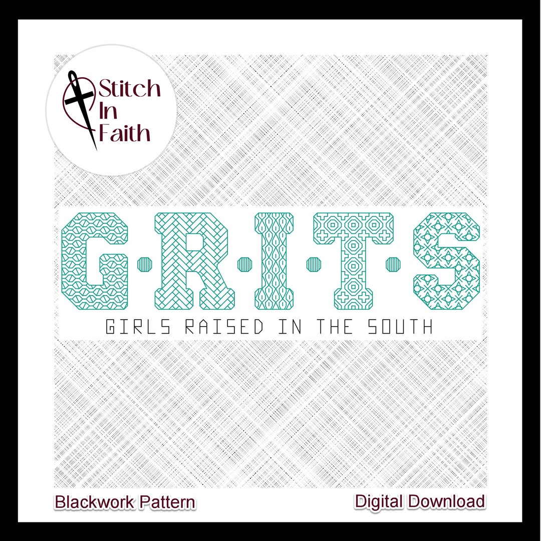 G.R.I.T.S. - Girls Raised in the South > Blackwork Pattern, Cross ...