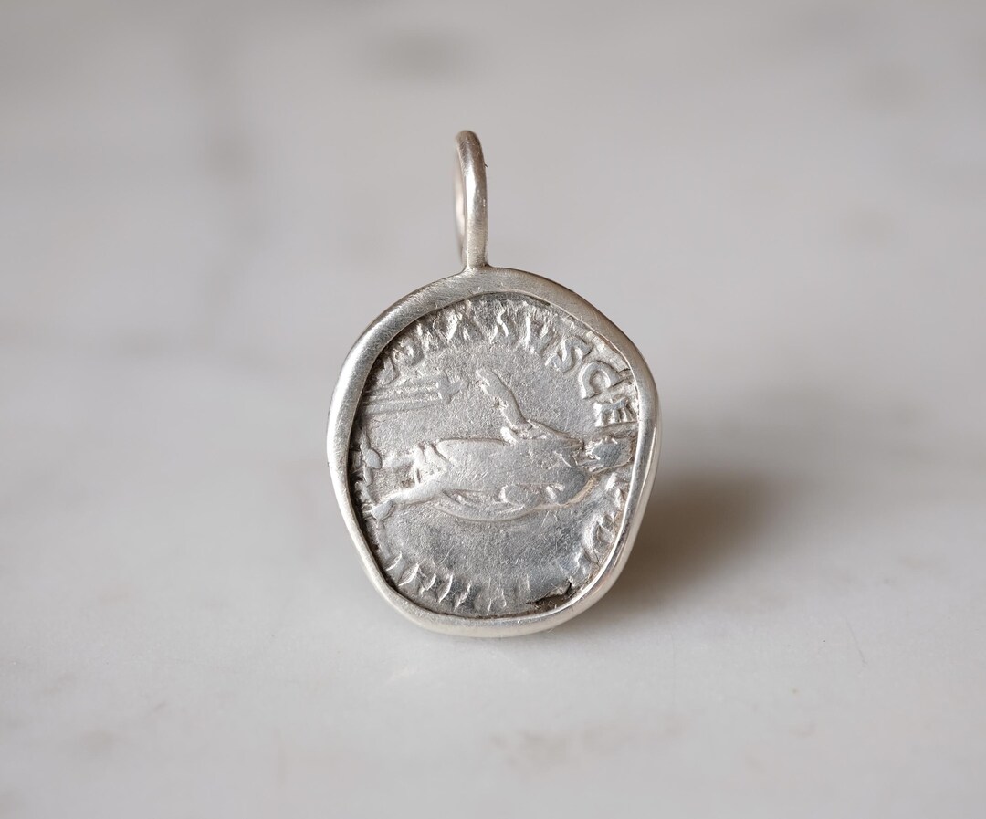 Marcus Aurelius Ancient Silver Pendant Denarius Gold, Antique Jewelry ...