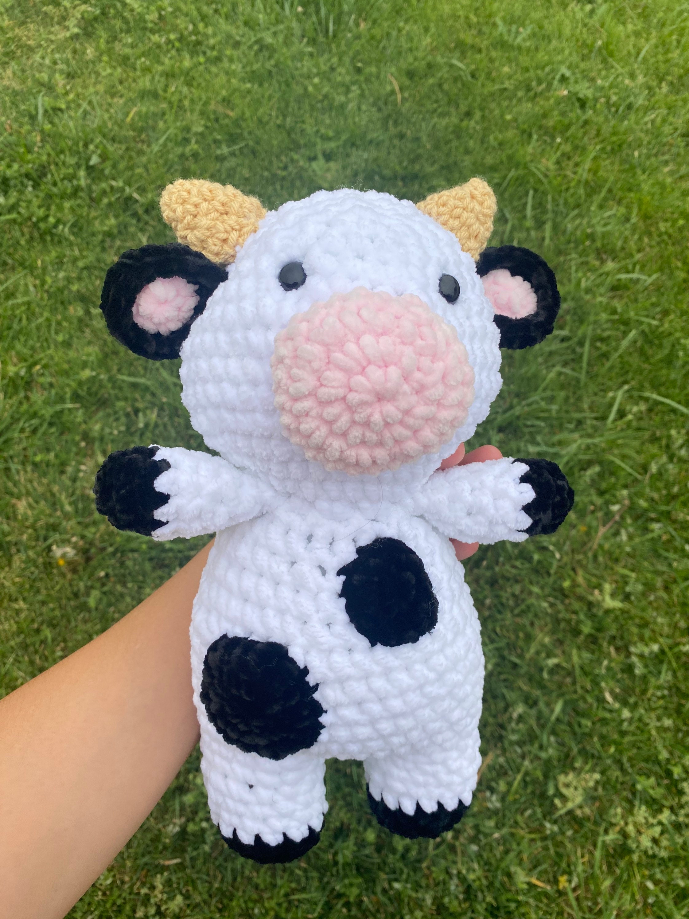 Crochet Cow Plushy Crochet Art - Etsy