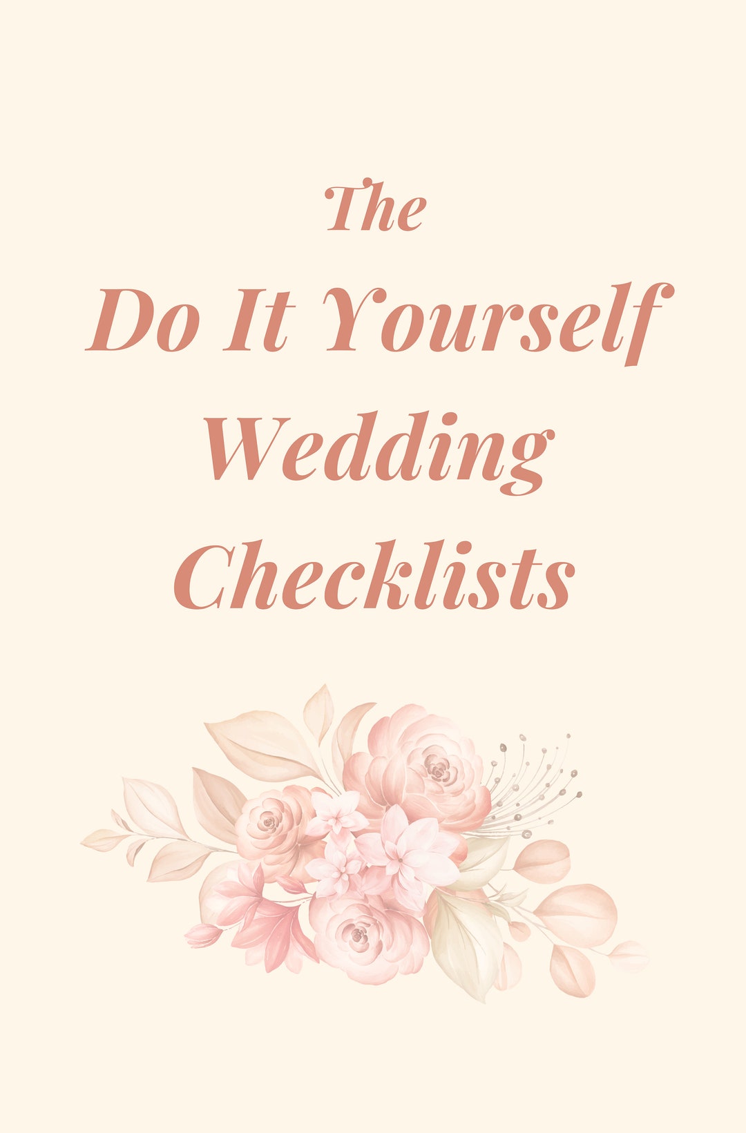 Do It Yourself Wedding Checklists Wedding Planner DYI - Etsy