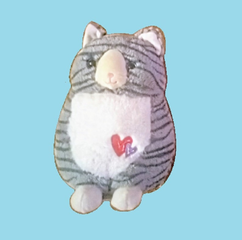 Vintage Kellytoy Plushie Striped Cat Kitty Grey Stuffed-animal - Etsy