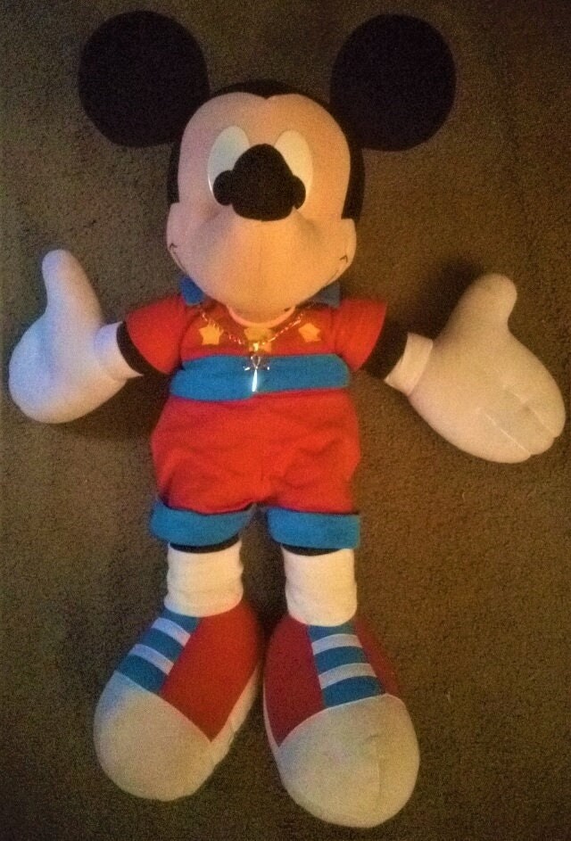 X-large Vintage Talking Mickey Mouse Disney Teddy Bear Plushie Rare - Etsy