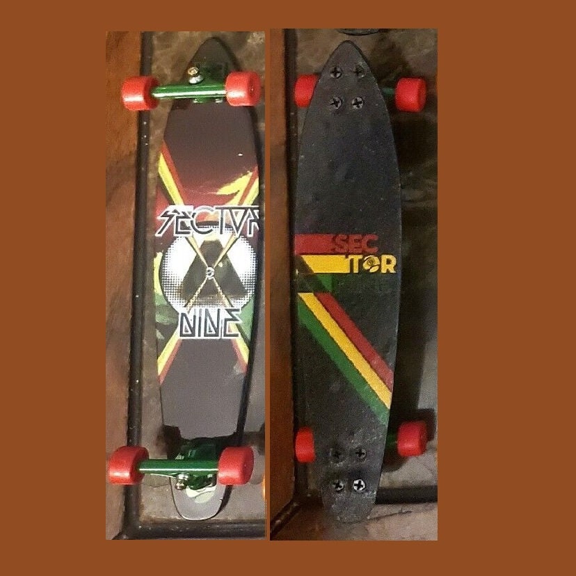 Vintage Sector-9 Tech Deck Skateboard Longboard Rasta Fingerboard - Etsy