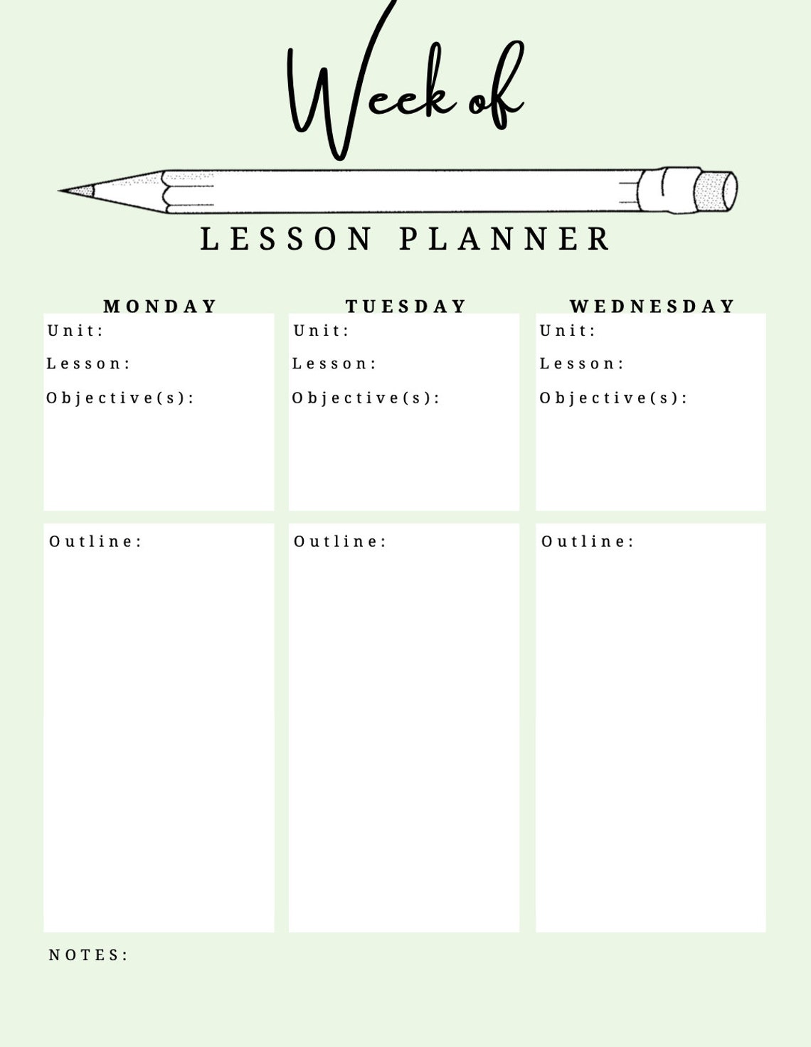 Calendar and Lesson Plan Color Bundle, Multiple Color Schemes, Calendar ...