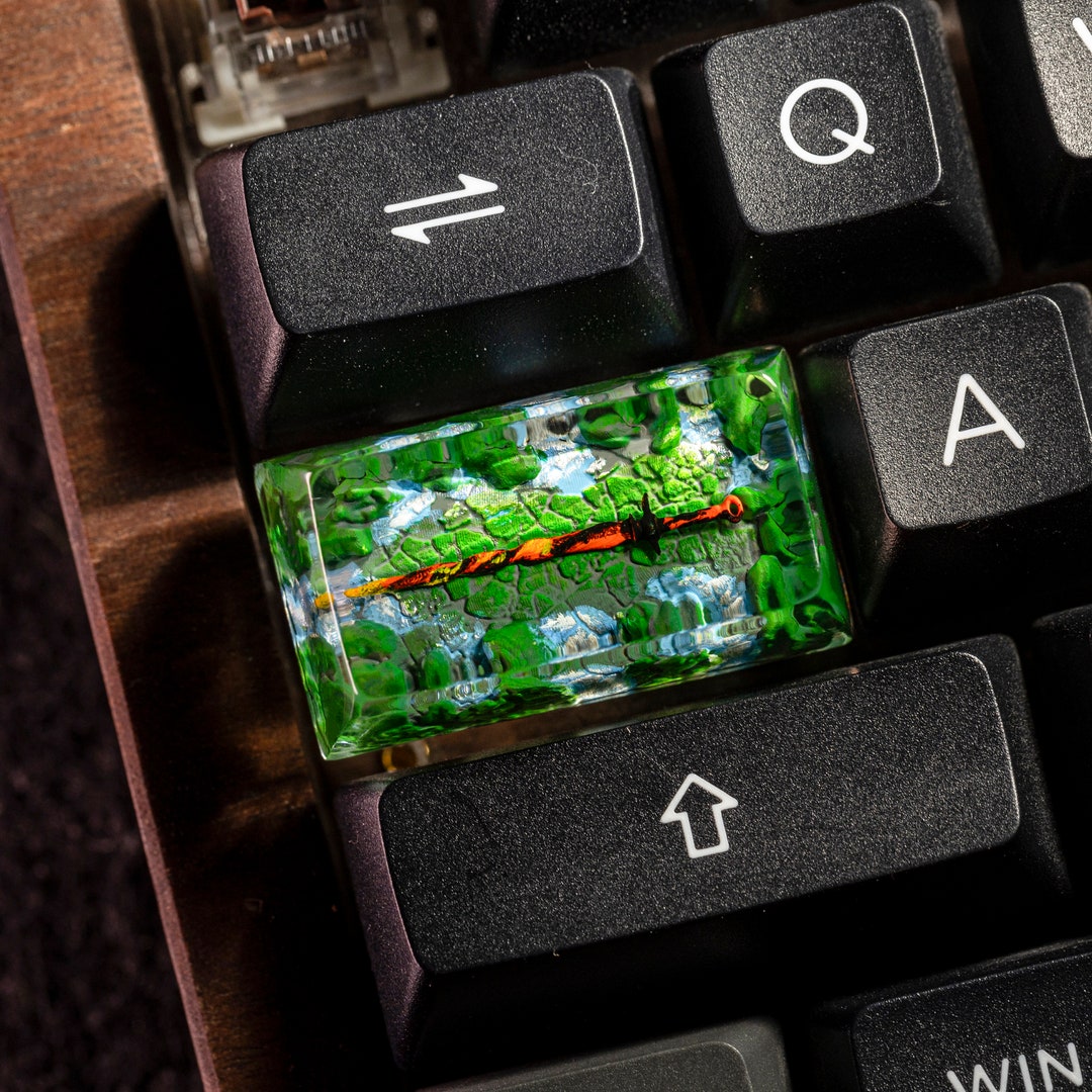 Firelink Coiled Sword Keycap, Greatsword Keycap, Fire Sword Resin ...