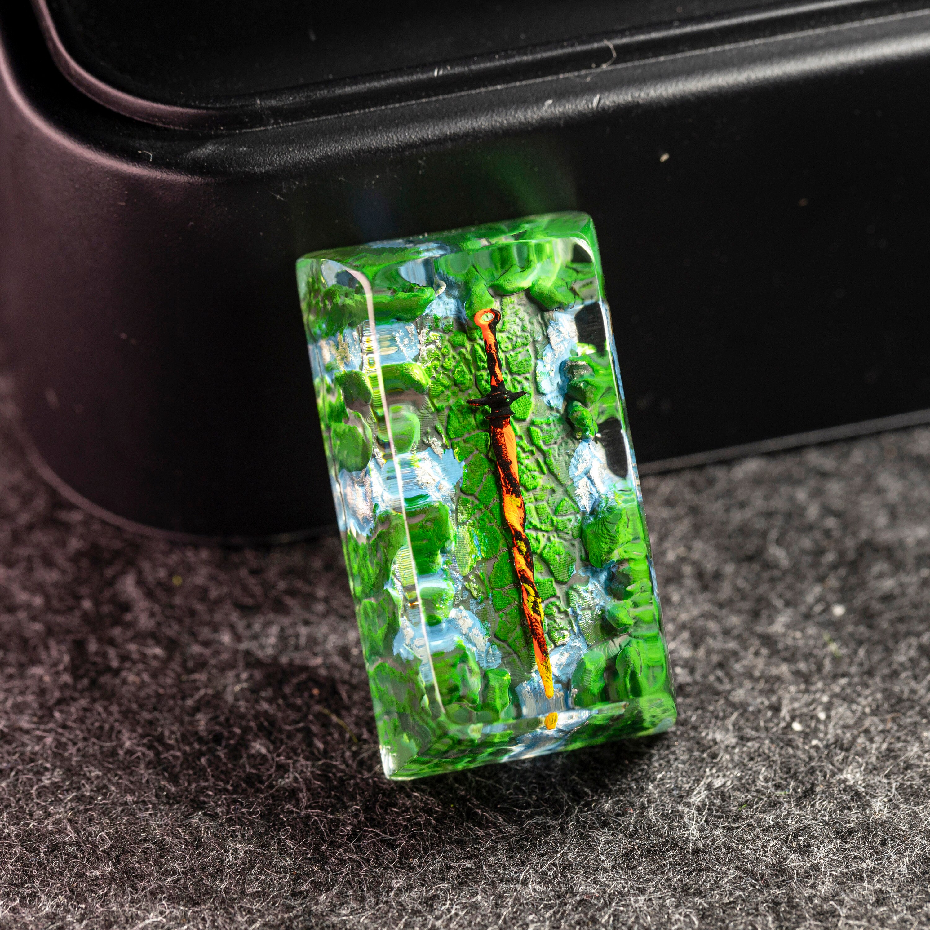 Firelink Coiled Sword Keycap, Greatsword Keycap, Fire Sword Resin ...