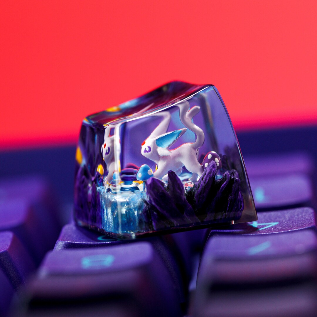 Espeon Poke.mon Keycap, Poke.mon Artisan Keycap, Eevee Evolution Keycap ...