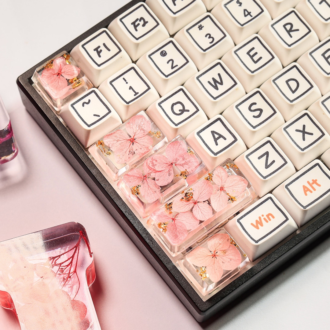 Flower Artisan Keycap, Artisan Keycap, Flower Blossom Keycap, Pink ...