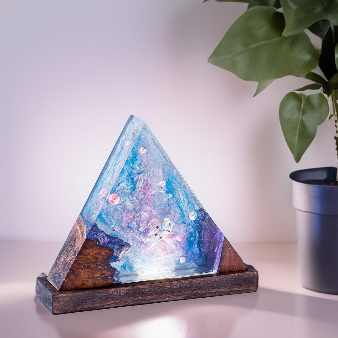 INTERSTELLAR EPOXY LAMP Spacecraft Custom Night Light Space Galaxy ...