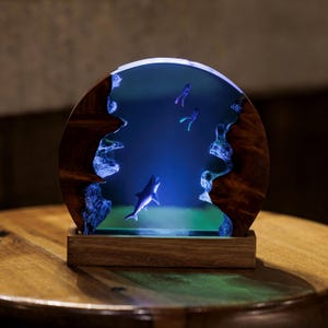 Driver Epoxy Lamp, Scuba Diver Epoxy Resin Night Light, Diving ...