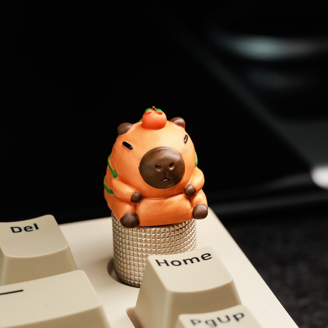 Cute Capybara Keycap, Custom Capybara Keycap, Capybara Artisan Keycap ...