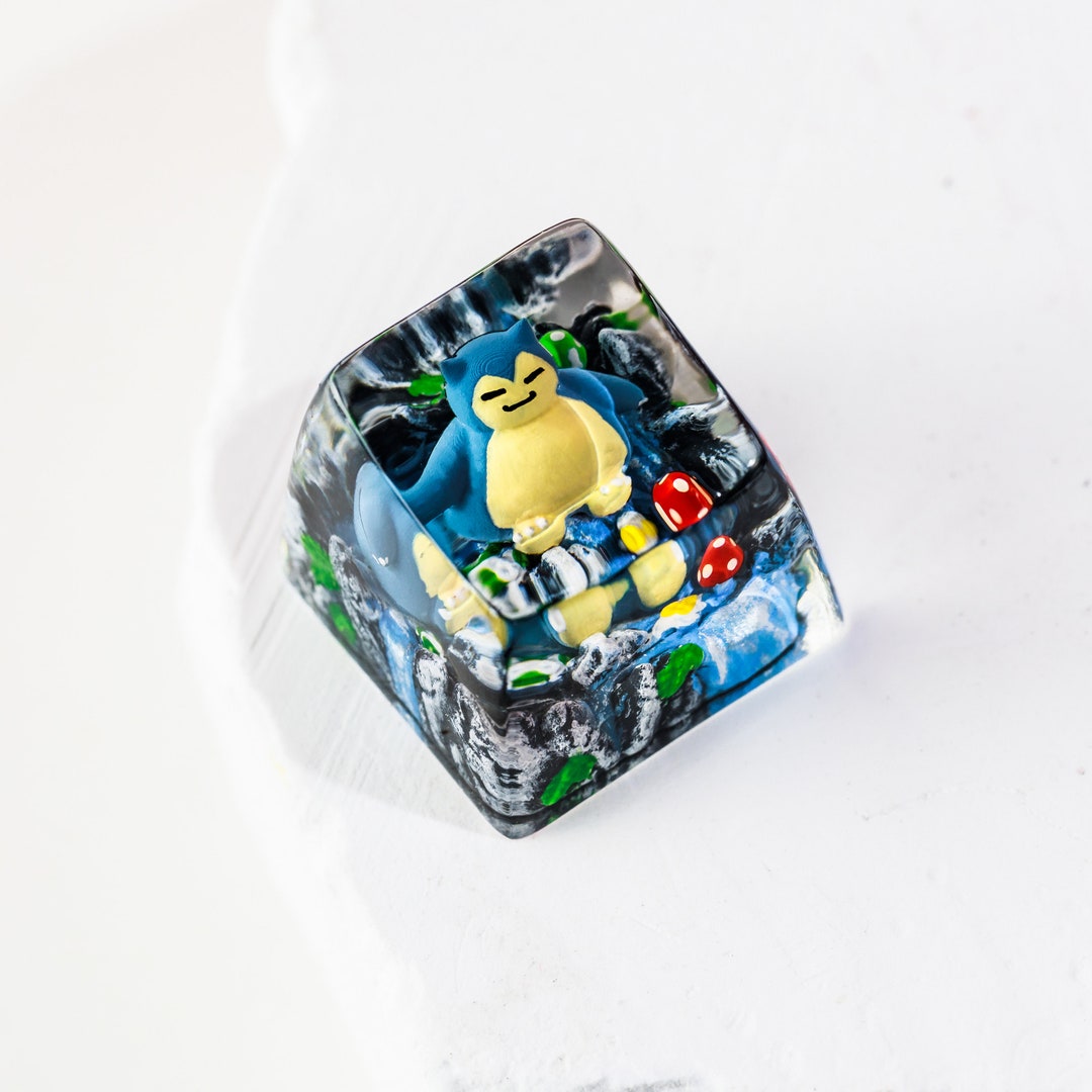 Snorlax Pokemon Artisan Keycap Resin Keycap Custom Pokemon - Etsy