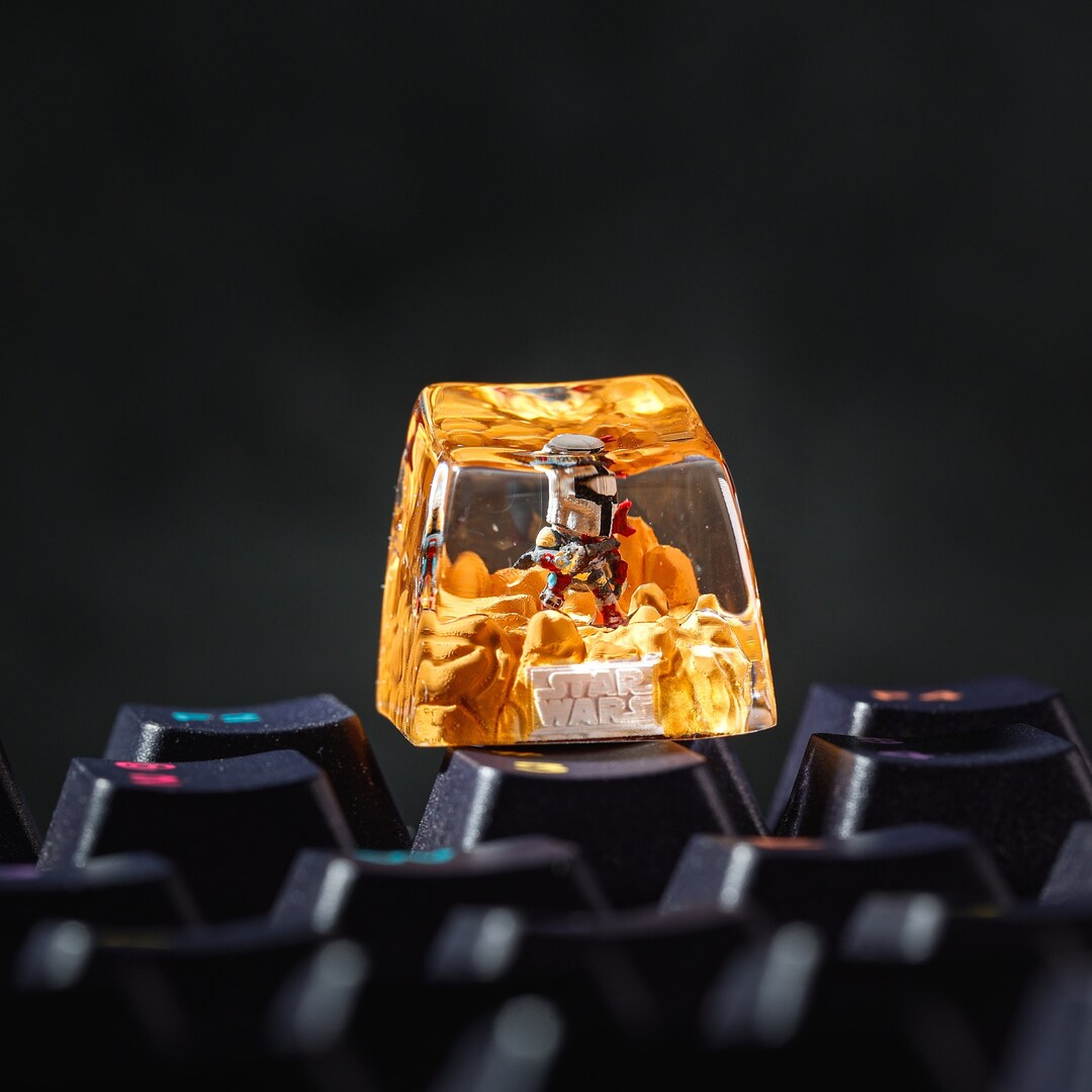 The Mandalorian Star Wars Keycap, Artisan Keycap, Star Wars Artisan ...
