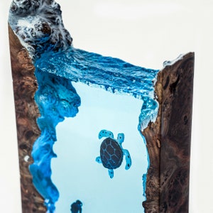 Turtle and Diver Night Light, Turtle Epoxy Night Lights, Epoxy Resin ...
