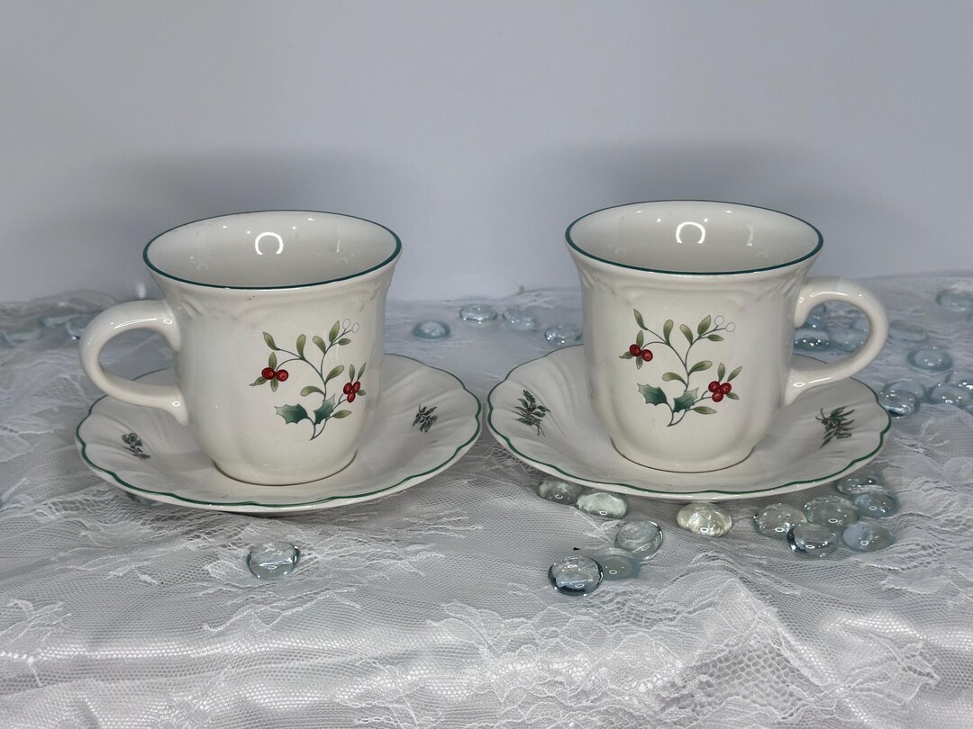 Pfaltzgraff Winterberry Tea Cup and Saucer Set of 2 - Etsy