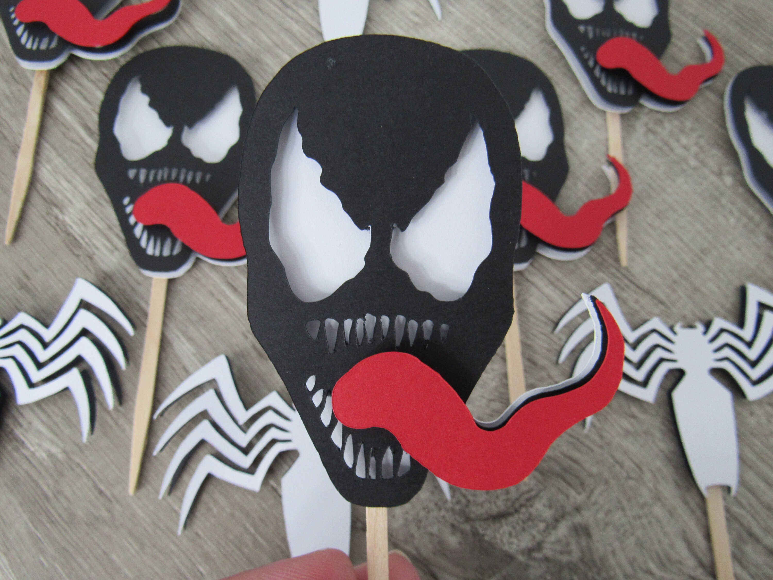 Venom Cupcake Topper Venom Birthday Spiderman Birthday | Etsy Canada