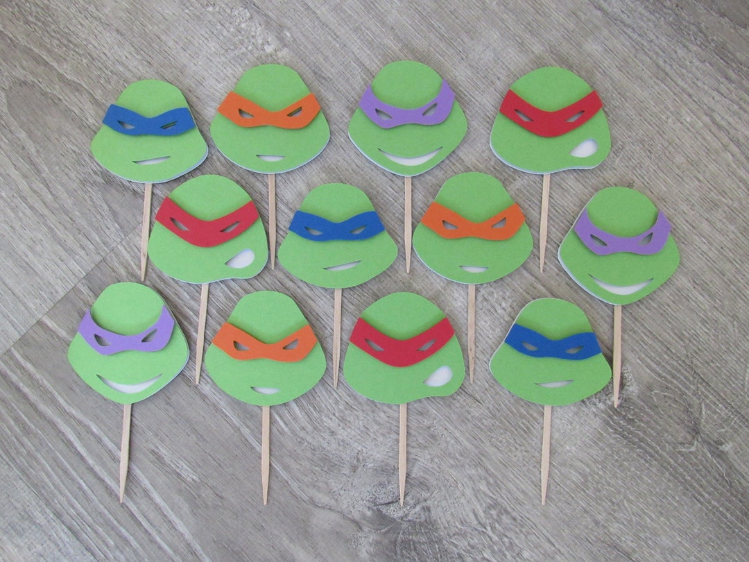 Ninja Turtles Cupcake Toppers: TMNT Birthday Party, Cowabunga Party ...