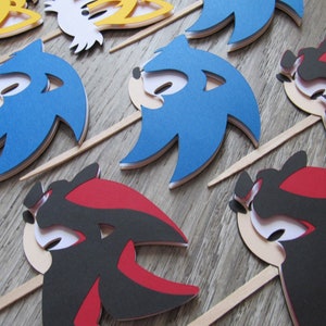 Sonic Inspired Cupcake Toppers, Sonic Theme, Sonic and Friends Party ...