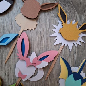 Eevee Evolution Inspired Cupcake Toppers: Pokemon Cupcake Topper, Eevee ...