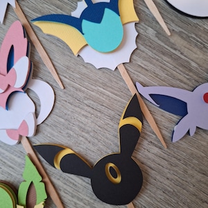 Eevee Evolution Inspired Cupcake Toppers: Pokemon Cupcake Topper, Eevee ...