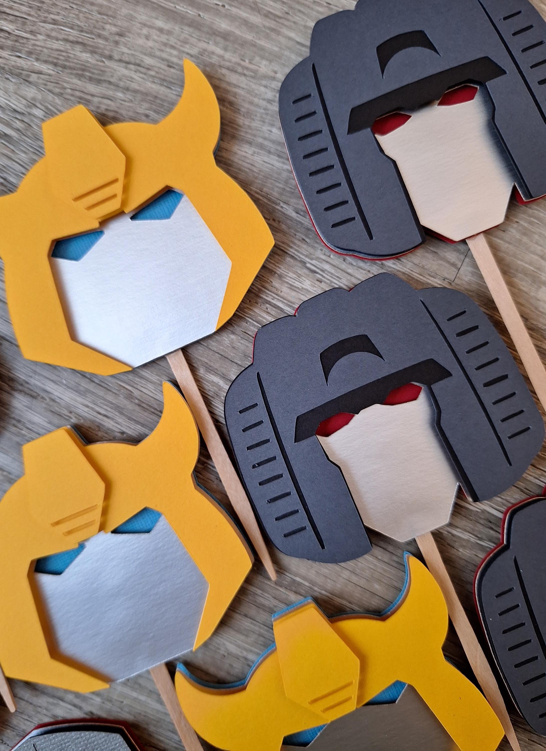 Transformers Cupcake Toppers: Autobots & Decepticons Party, Rescue Bots ...