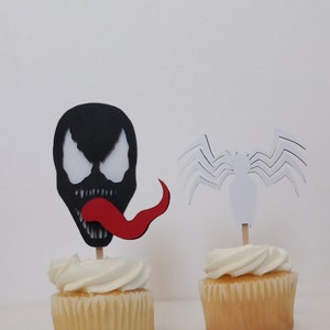 Venom Cupcake Topper Venom Birthday Spiderman Birthday - Etsy Canada