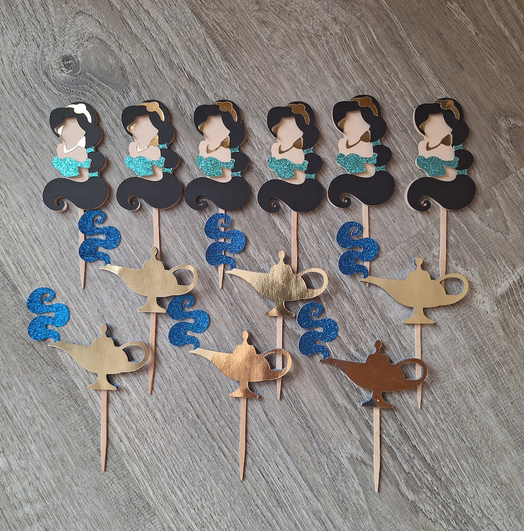 Princess Jasmine Cupcake Toppers, Princess Jasmine Birthday Party ...