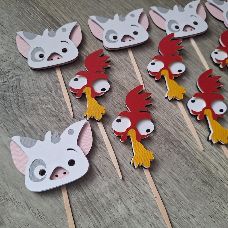 Moana Inspired Cupcake Toppers: Moana Theme Party (set of 12) - Etsy